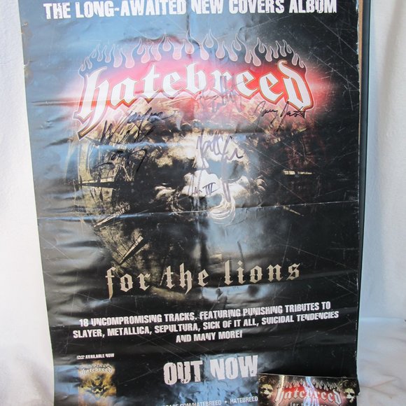 Hatebreed | Art | Signed Hatebreed For The Lions Poster | Poshmark